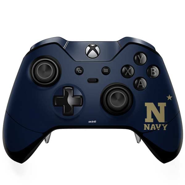 Skinit Decal Gaming Skin Compatible with Xbox One Elite Controller - Officially Licensed College United States Naval Academy Design