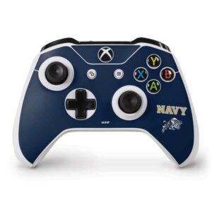 skinit decal gaming skin compatible with xbox one s controller - officially licensed college navy design