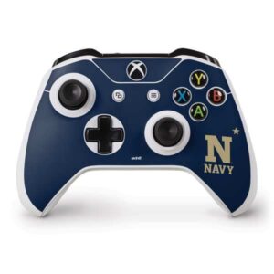 skinit decal gaming skin compatible with xbox one s controller - officially licensed college united states naval academy design