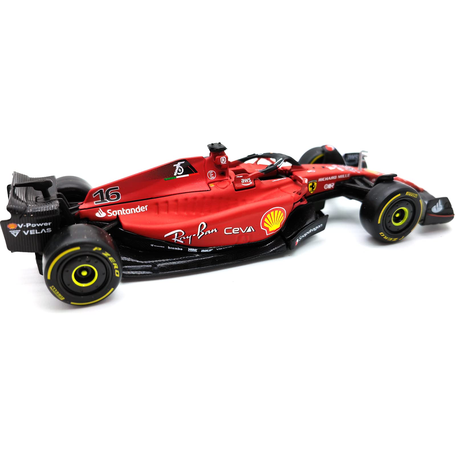 GoFront Bburago 1:43 #16 Charles Leclerc 2022 F1 Scuderia Ferrari F1-75 #55 Sainz Alloy Luxury Vehicle Diecast Cars Model Toy Collection Gift (2022 F1-75 #16)