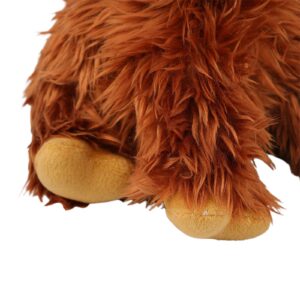 BULINGNA Highland Cow Stuffed Animals, Realistic Fluffy Scottish Cow Plush Toy Doll Gift for Adults Kids (Brown A)