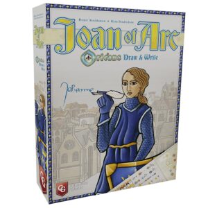 capstone games joan of arc: orléans draw & write - capstone games, competitive or solo mode, -tile placement strategy game, ages 10+, 1-5 players, 45 minute playing time