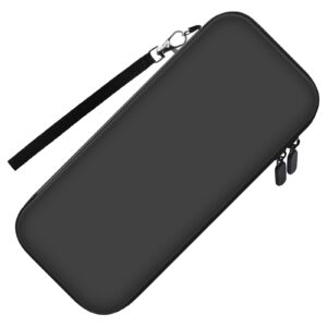 funlab switch case compatible with switch/oled, portable switch carrying case with 10-game-card slots & accessories storage- black