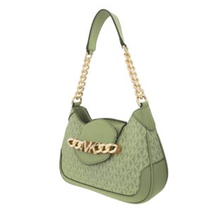 Michael Kors Signature Logo-print Small Hally Shoulder Bag - Light Sage