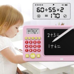 LIANGLIDE Math Games for Kids 6-8, Electronic Math Games for Kids Ages 5 6 7 8, LCD Writing Tablet for Kids Educational Math Learning Games, Christmas Birthday Gifts for Boys Girls Kids()