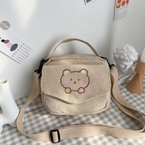 Crossbody Bag for Women Plush Soft Shoulder Messenger Bag Mini Small Flap Pocket Winter Purse for Student Girls