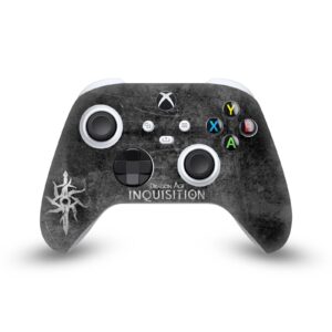 head case designs officially licensed ea bioware dragon age distressed symbol inquisition graphics vinyl sticker gaming skin decal cover compatible with xbox series x/s controller