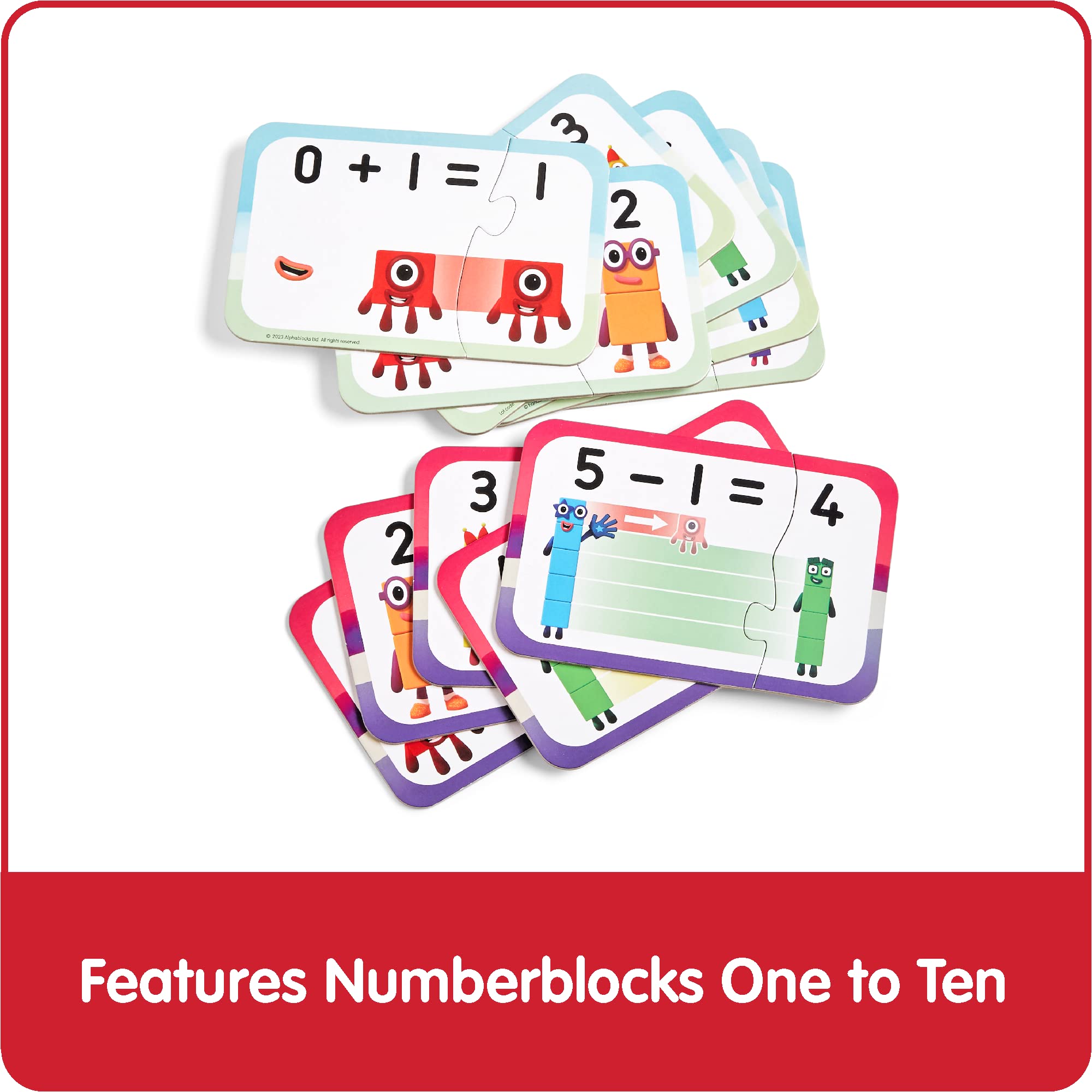 hand2mind Numberblocks Adding and Subtracting Puzzle Set, Addition and Subtraction Games, Number Puzzle, Math Games for Kids, Educational Toys, Toddler Matching Game, Preschool Learning Activities