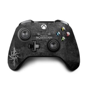 Head Case Designs Officially Licensed EA Bioware Dragon Age Distressed Symbol Inquisition Graphics Vinyl Sticker Gaming Skin Decal Cover Compatible With Xbox One X Console and Controller Bundle