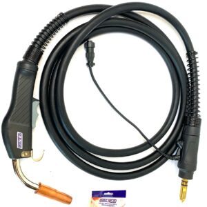 Techniweld Mig Star 400Amp 15Ft Mig Gun Tweco Compatible with Miller Plug and Contact Tips Bundle (.035)