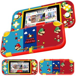 xinocy cute case for nintendo switch lite 2019 kawaii cartoon fun funny aesthetic character anime slim fashion protective cases hard shell cover for girls kids boys for switch lite,b maro