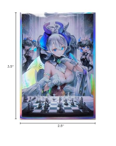 100PCS Holographic Flashing (Arianna The Labrynth Servant) Top Loading Trading Card Sleeves Deck Protector for YuGiOh/Japanese Sized Cards 63x90mm