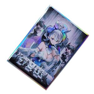 100PCS Holographic Flashing (Arianna The Labrynth Servant) Top Loading Trading Card Sleeves Deck Protector for YuGiOh/Japanese Sized Cards 63x90mm