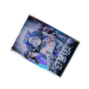 100PCS Holographic Flashing (Arianna The Labrynth Servant) Top Loading Trading Card Sleeves Deck Protector for YuGiOh/Japanese Sized Cards 63x90mm