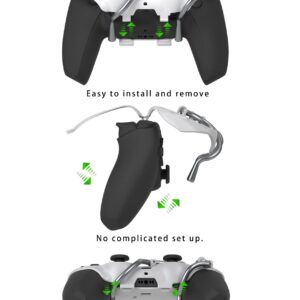 EXknight Leverback V2 Paddles Attachment, Back Buttons Adapter for PS5 Controller | Fit with Thumb Grips (White)