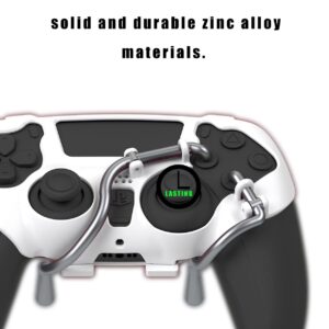 EXknight Leverback V2 Paddles Attachment, Back Buttons Adapter for PS5 Controller | Fit with Thumb Grips (White)