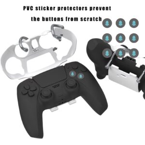 EXknight Leverback V2 Paddles Attachment, Back Buttons Adapter for PS5 Controller | Fit with Thumb Grips (White)