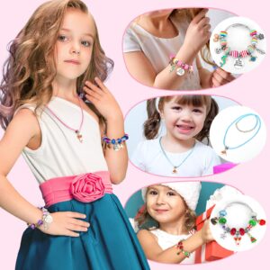 Daplibo 2024 Newest 150 Pcs Charm Bracelet Making Kit, Kids Jewelry Making Kit for Girls Toys, DIY Crystal Bracelet Set for Girls Birthday Gifts, Cool Arts and Crafts for Kids Girls Ages 6 7 8-12