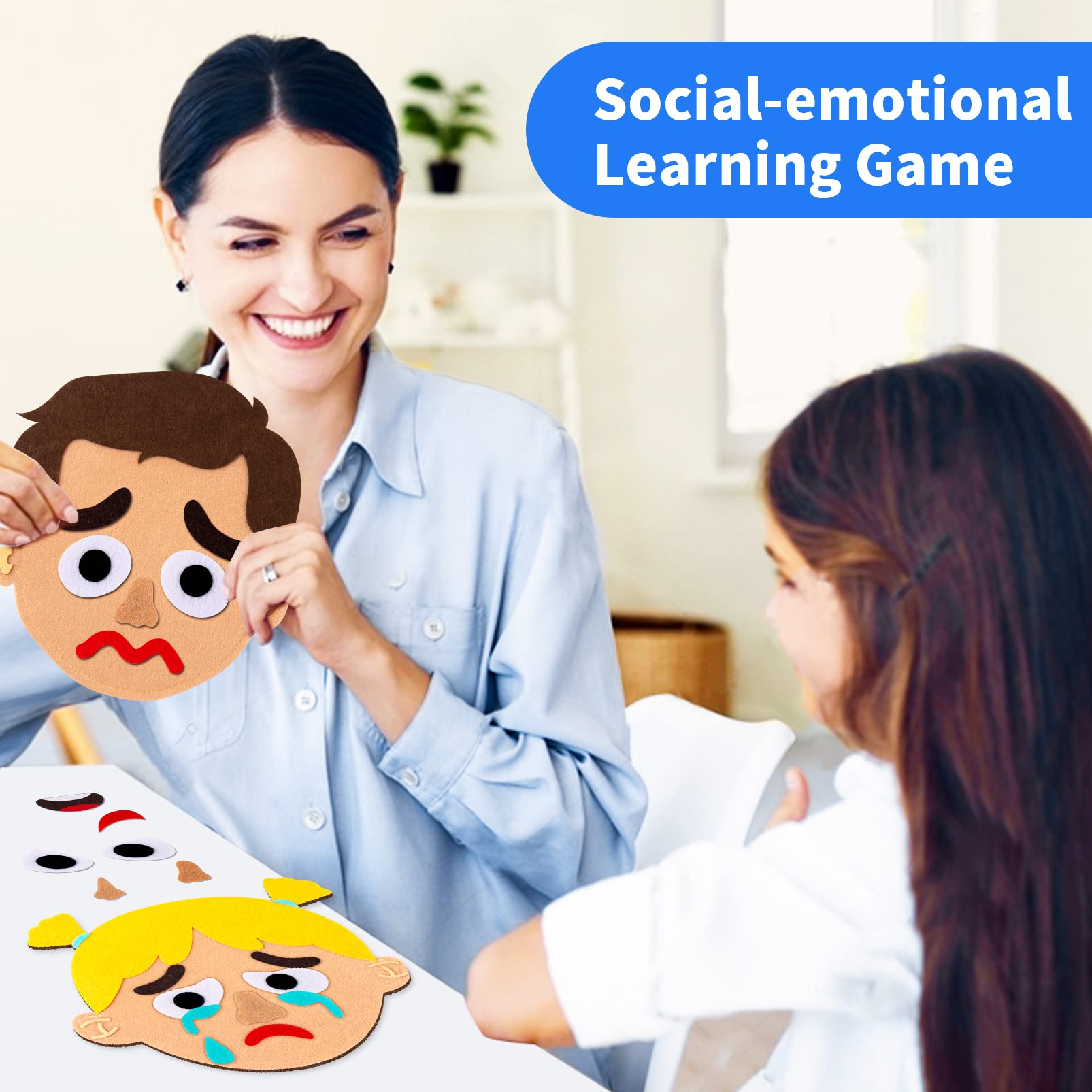 Craftstory 116 Pcs Social-Emotional-Learning-Activities for Kids - 6 Family Feelings-Board-Games, Autism Sensory Toy Learning Materials Educational Speech Therapy Toys for Toddlers Age 3+