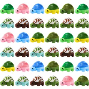 36 pcs mini turtle stuffed toy bulk small turtle animal plush toys soft cute turtle stuffed animal turtles decorations turtle sea party favor for adults ocean themed birthday supplies, 2.7 x 3.7 inch