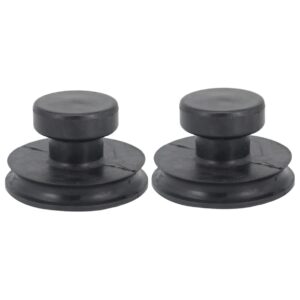 milisten 2pcs black spiritual meditation knob nepal suction healing practical for buddha rubber handle bowl sound tool tibetan premium singing accessories lifting