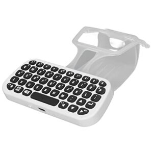 dauerhaft wireless controller keyboard, led indicator gamepad wireless bluetooth chatpad plug and play white abs ergonomic for typing