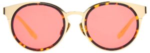 coco and breezy cornell round sunglasses, 101/gold/invigorating red, 47mm, 22mm, 145mm