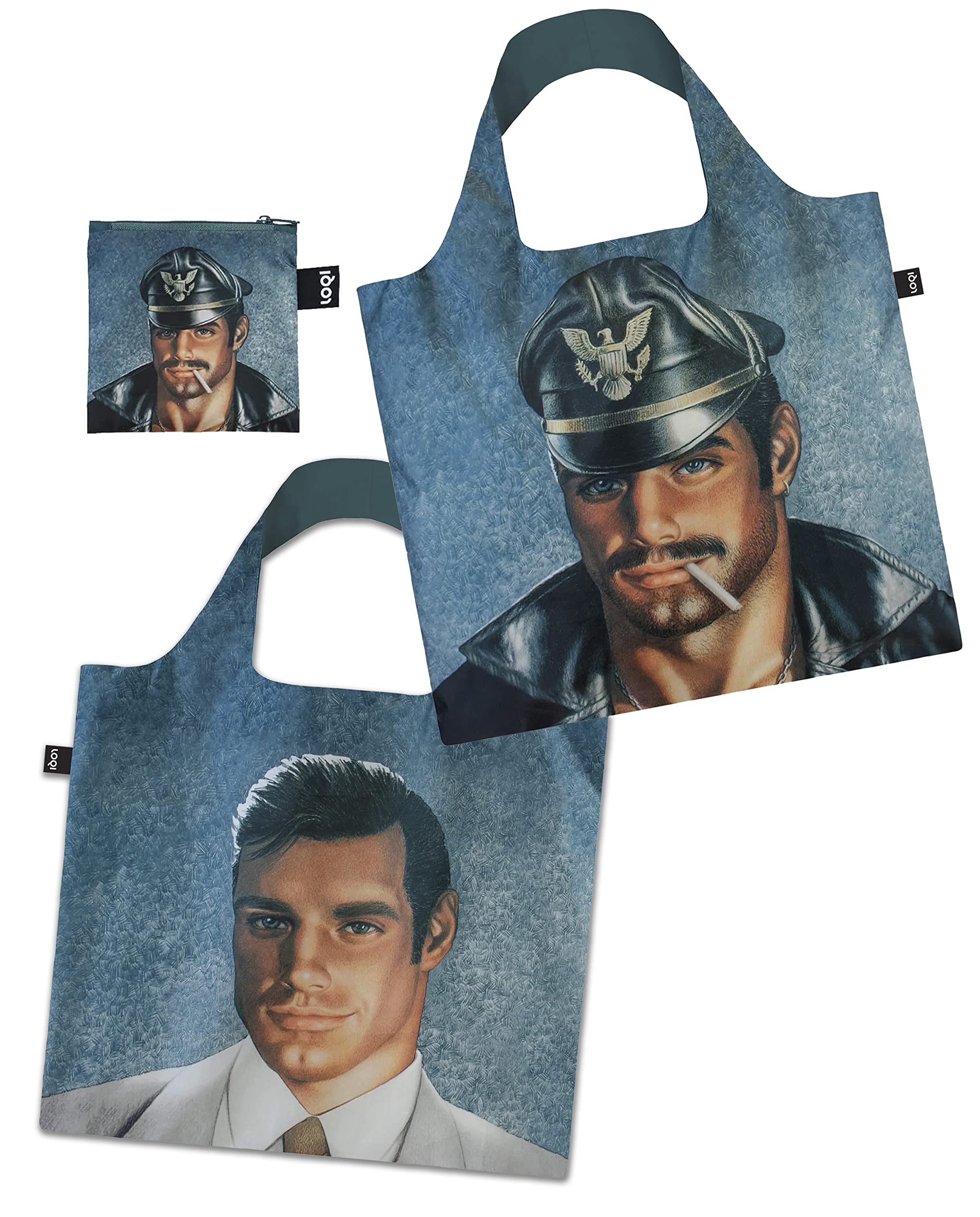 Tom of Finland Day & Night Double-Sided Tote Bag (Leatherman, gay)