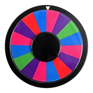 tezam 8 inch heavy duty spinning prize wheel - double-sided 8/16 slot color tabletop roulette wheel of fortune, dry erase spin wheel win the fortune spin game for carnival and trade show