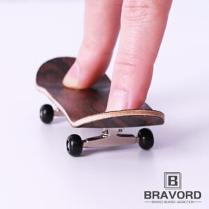 BRAVORD Professional Complete Wooden Fingerboard 32/34mm 5-Ply Maple Finger Skateboard with Upgraded Components (Classic Maple)