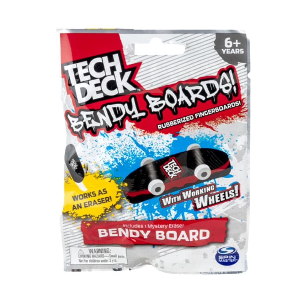 Tech Deck Bendy Boards Rubber Eraser Finger Board Blind Bag - Pack of 8