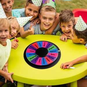 Tezam 8 Inch Heavy Duty Spinning Prize Wheel - Double-Sided 8/16 Slot Color Tabletop Roulette Wheel of Fortune, Dry Erase Spin Wheel Win The Fortune Spin Game for Carnival and Trade Show