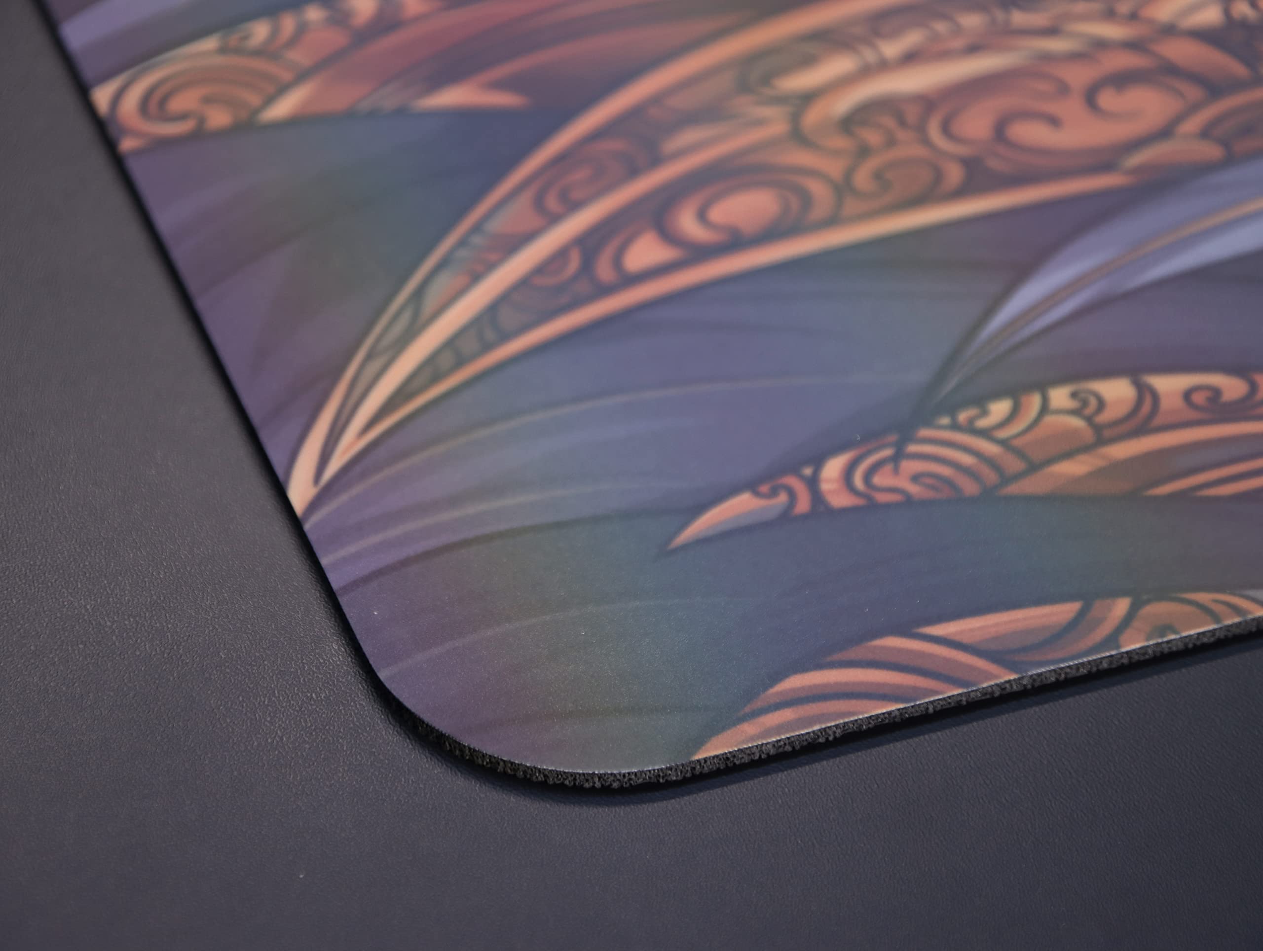 Esports Tiger Esptiger WuXiang X Gaming Mouse Pad - Large (480 x 400 x 3mm) - Non-Slip Rubber Base, Rainbow-Pearl Film