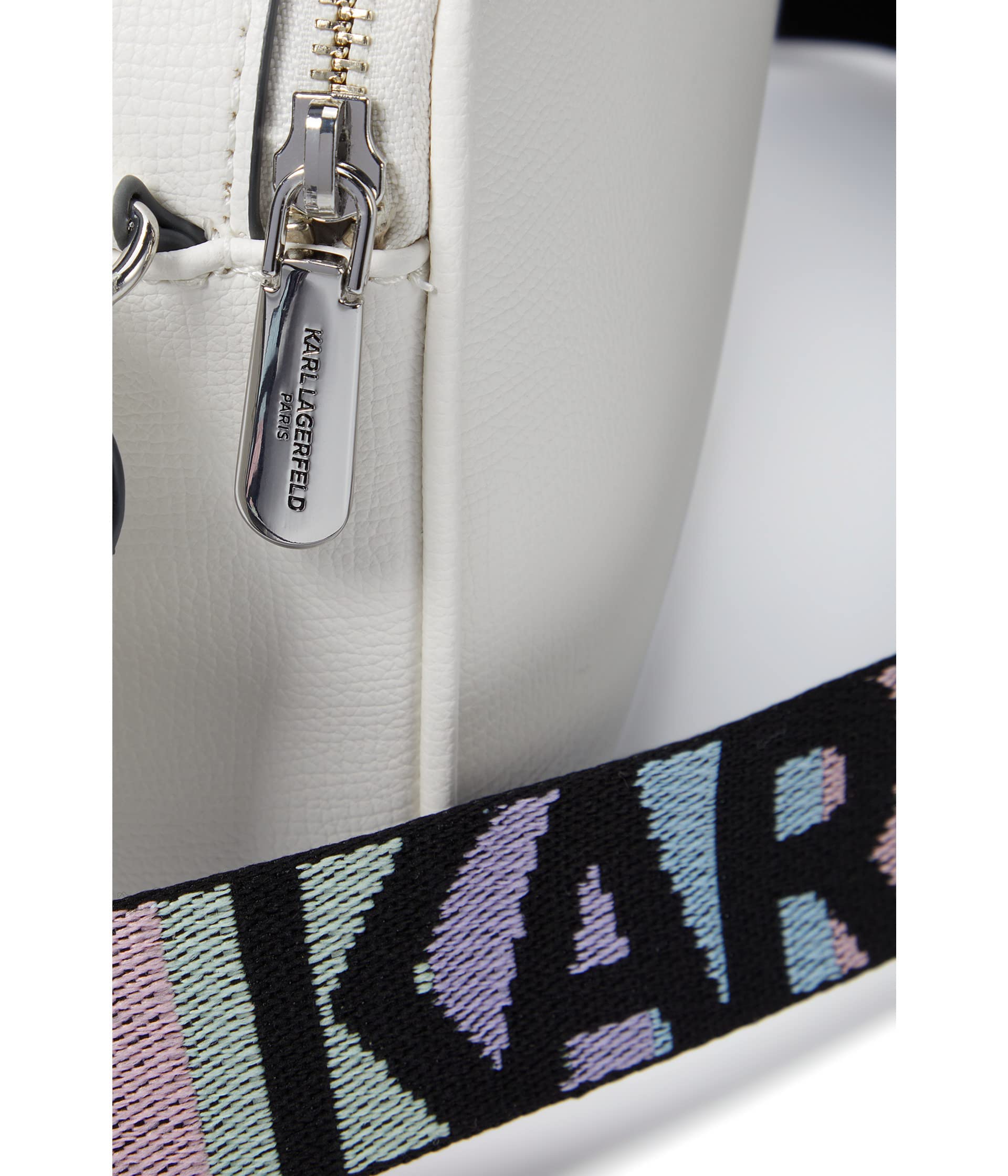 Karl Lagerfeld Paris Maybelle Crossbody, Winter White/Blush