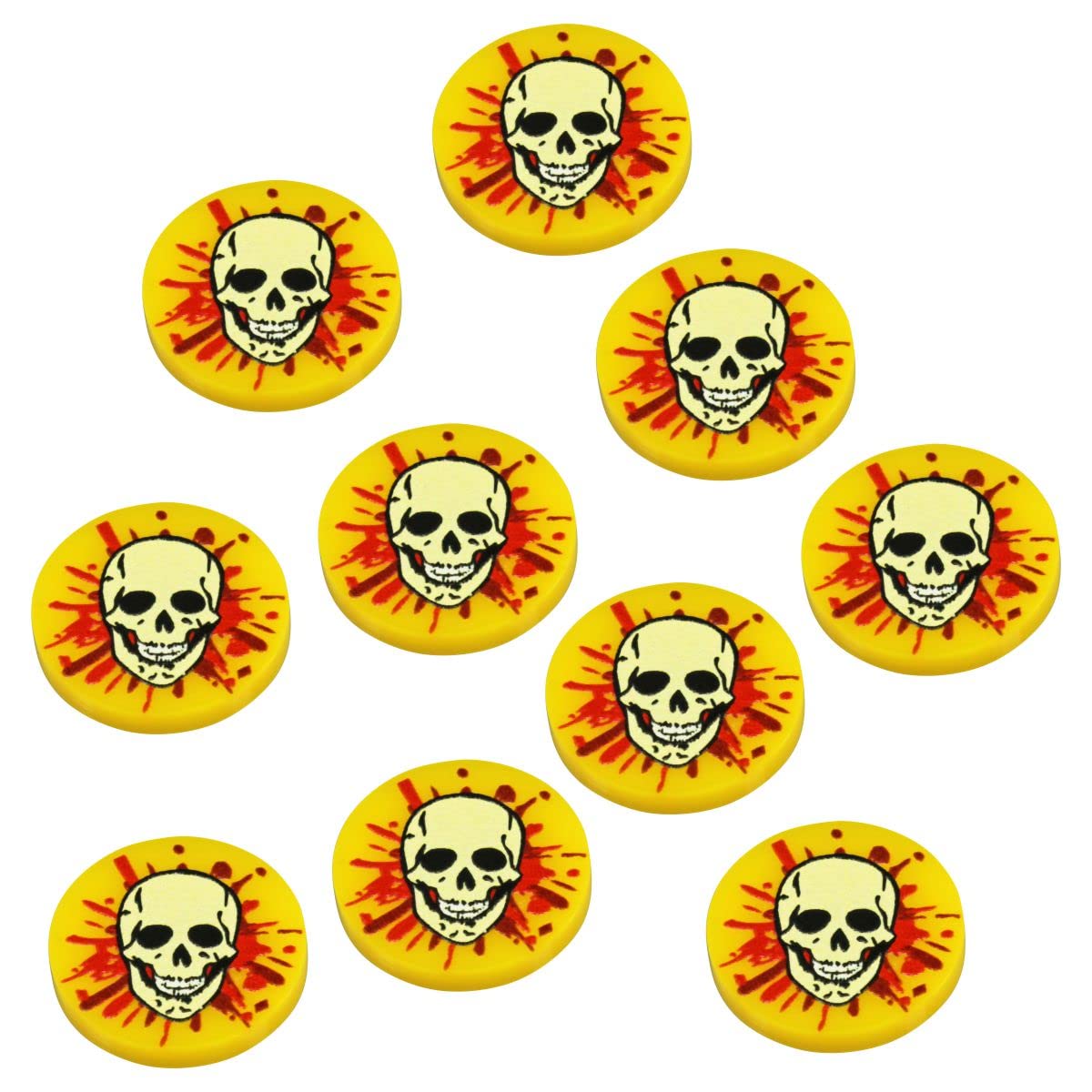 LITKO Dark Fantasy RPG Accessories Bloody Skull Game Piece Tokens Compatible with Mork Borg (10)