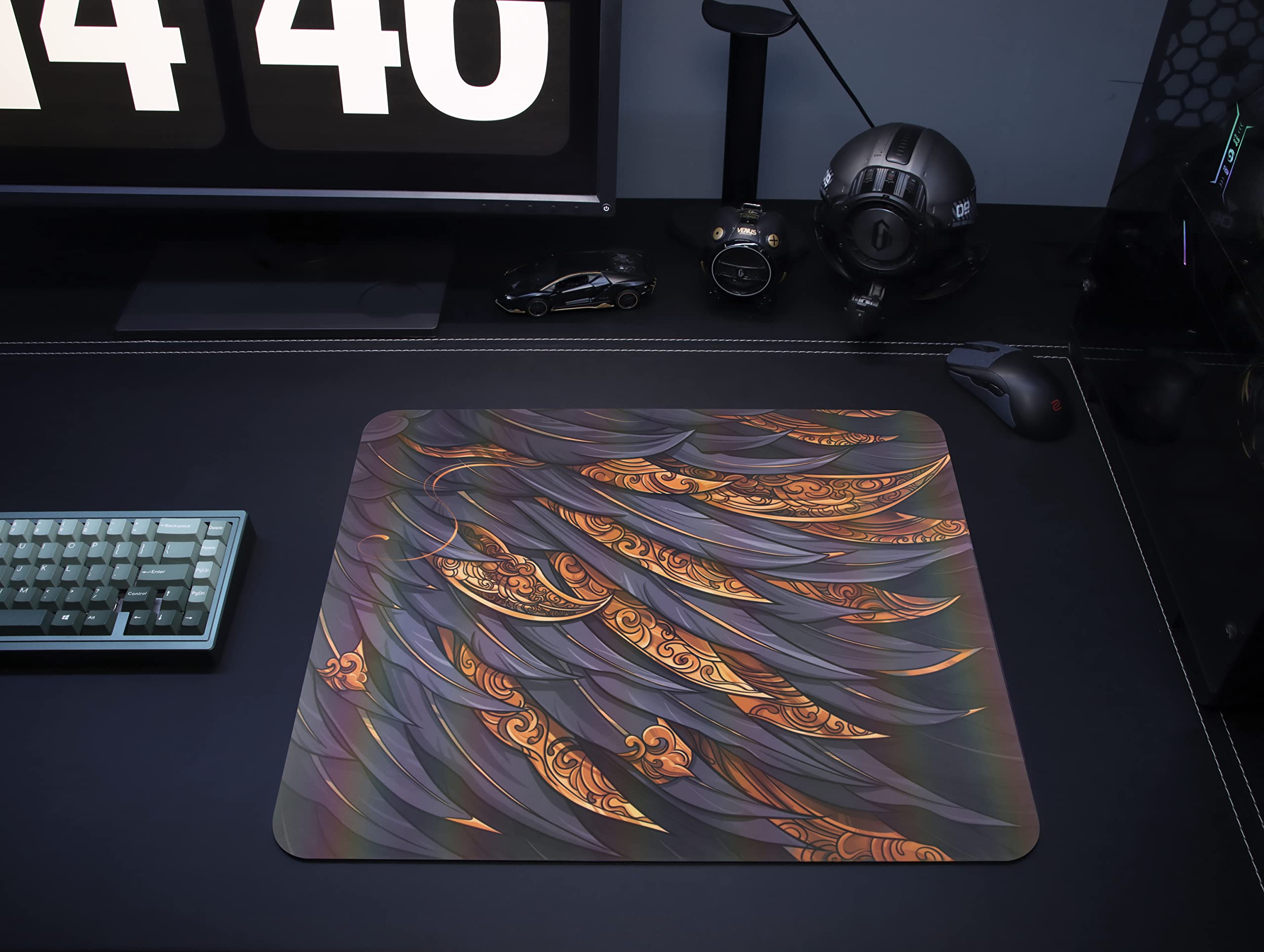 Esports Tiger Esptiger WuXiang X Gaming Mouse Pad - Large (480 x 400 x 3mm) - Non-Slip Rubber Base, Rainbow-Pearl Film