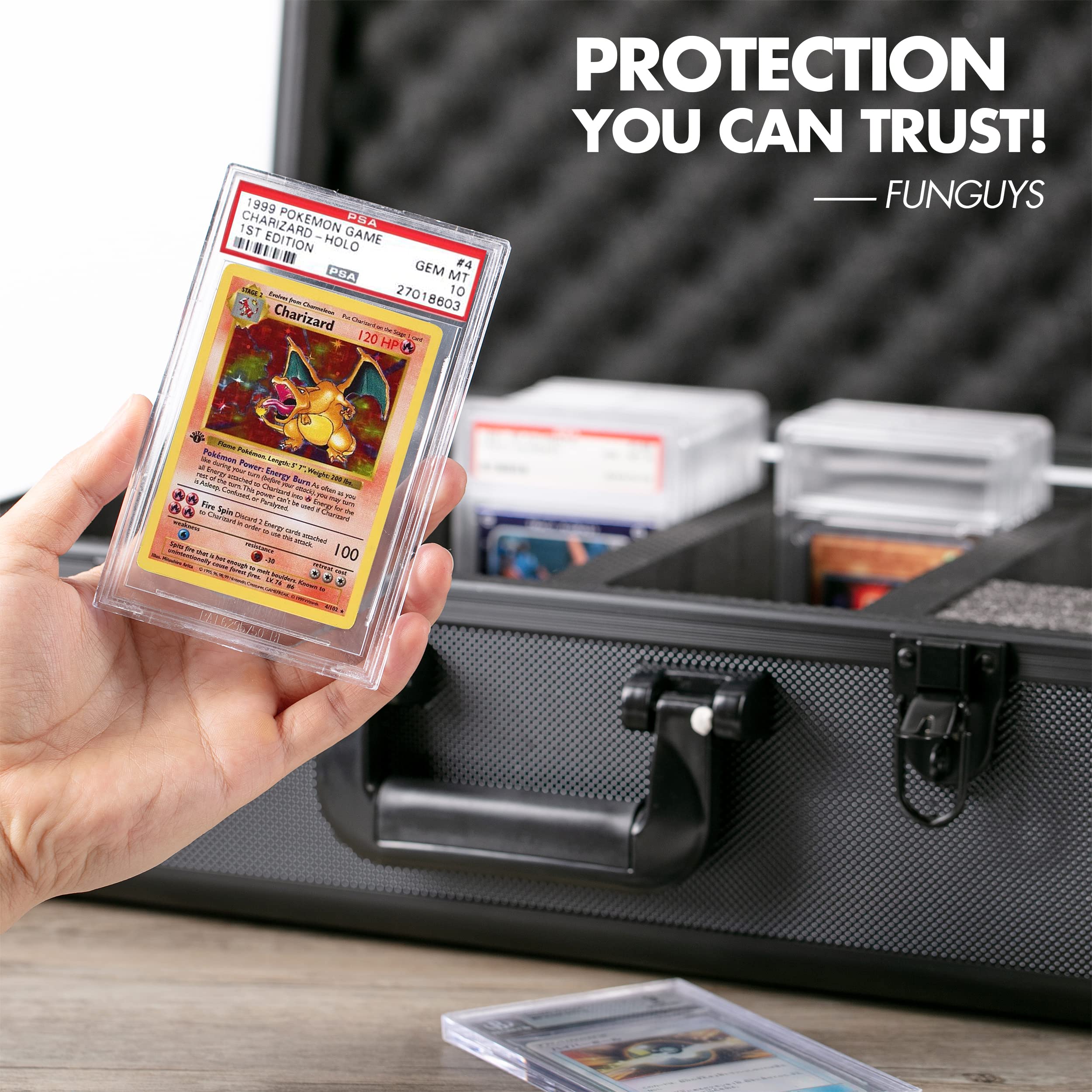 Graded Card Storage Box, Trading Card Case for PSA Graded Pokemon Cards, Sports Card Storage Boxes as PSA Card Holder, Baseball Card Case, Slab Case, Card Case Holder for Trading Cards, PSA Card Case