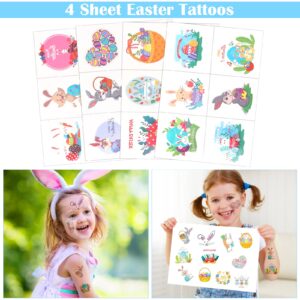 Easter Eggs Kids Easter Basket Stuffers - 24Pack Self Inking Stamps with Easter Tattoos for Kids, Plastic Easter Eggs Toys And Treats for Kids, Easter Stuff for Easter Decorations, Gifts, Party Favors