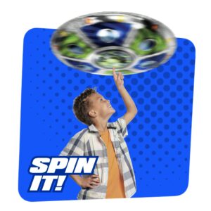 HoverDisc Spiral 3 Ft Flying Inflatable Disc Safe for Kids 5+ Indoor Outdoor Floating Active Play Toy Spinning