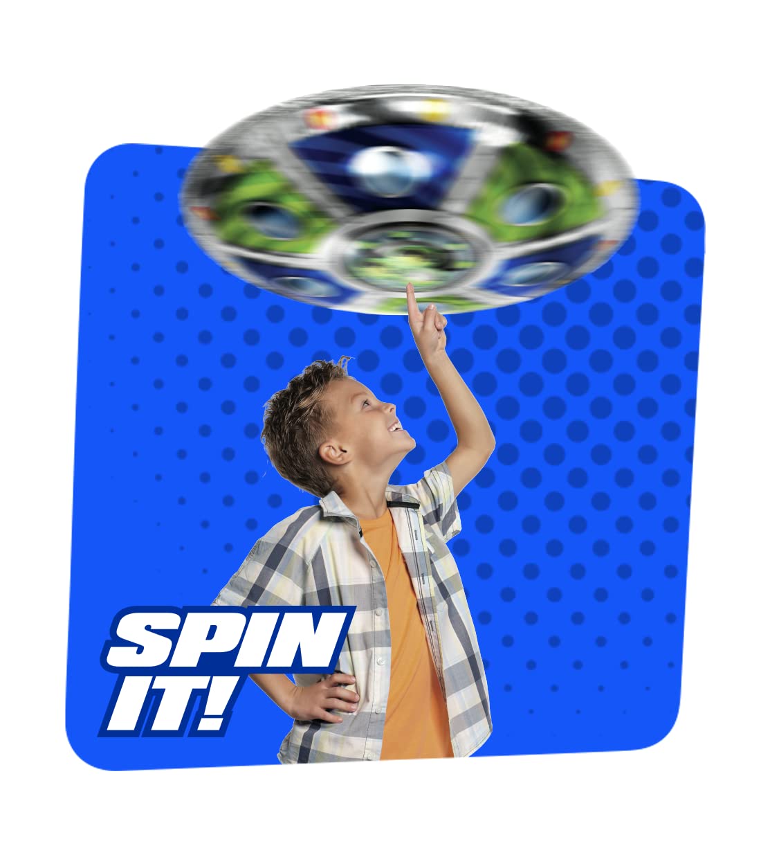 HoverDisc Spiral 3 Ft Flying Inflatable Disc Safe for Kids 5+ Indoor Outdoor Floating Active Play Toy Spinning