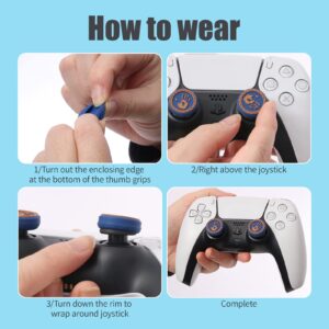 PS5 Controller Thumb Grips, Soft Silicone Joystick Covers Compatible with Nintendo Switch Pro Controller, PS4, PS5, Xbox Controllers - God of War Theme