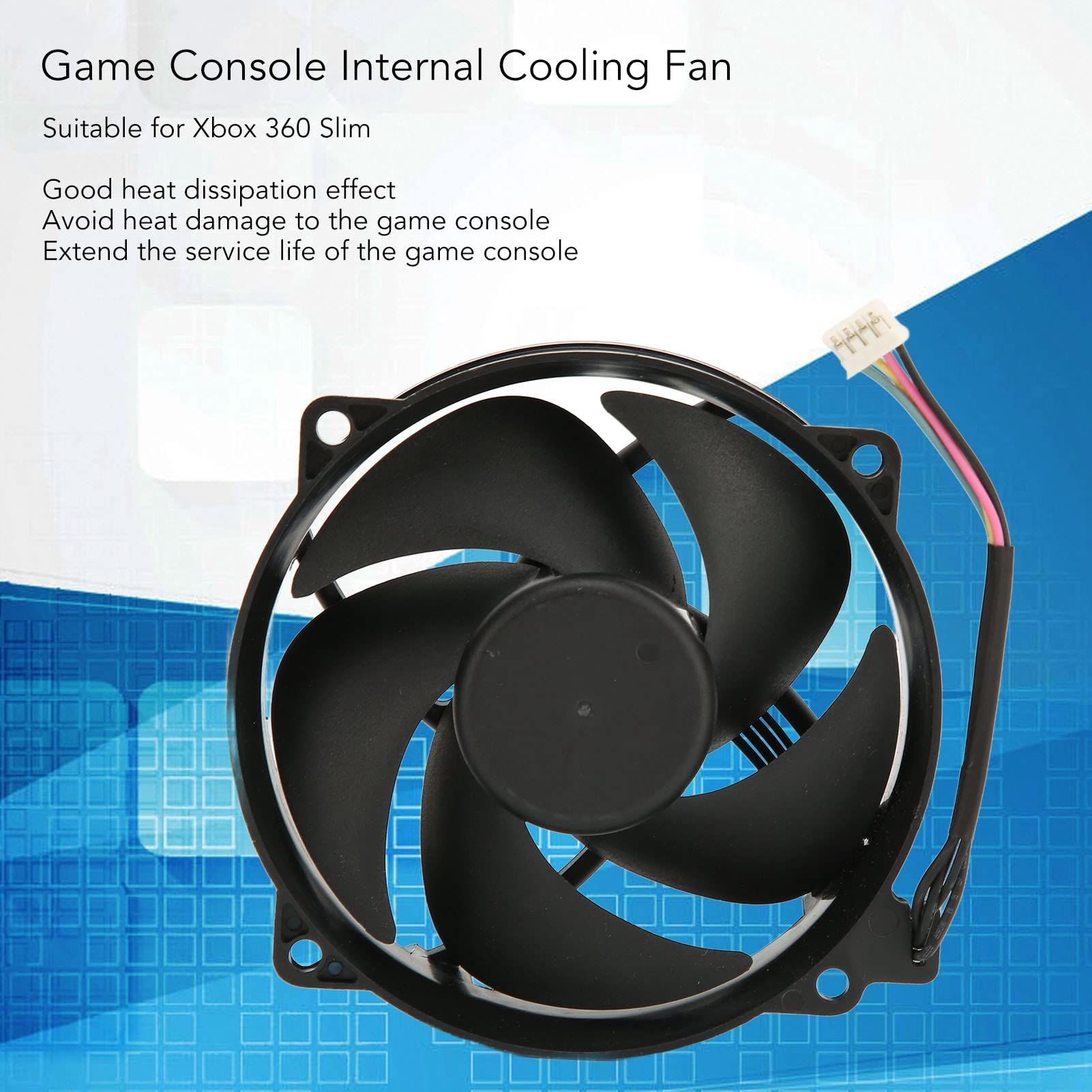 Game Console Internal Cooling Fan for XBOX 360 SLIM, Wear Resistant and Anti Corrosion Replacement Console Internal Heat Sink Cooler Fan, Simple and Lightweight