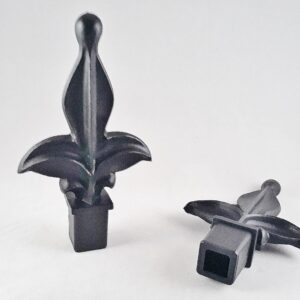 Retrospec Creations 10 Each for (1/2 OR 1-INCH) Plastic Iron Fence Tops 1-60-10 Fleur DE LIS Black