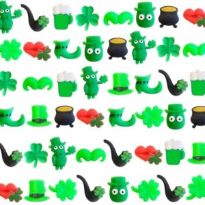 48 Pcs St Patrick's Day Mochi Squishy Toys,Mini Cute Squeeze Toy Stress Reliever Anxiety Packs for Kid Party Favors,St Patrick's Day Gift