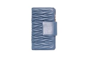 doris&jacky leather wallet for women large capacity travel clutch bags with multi pockets (2-blue)