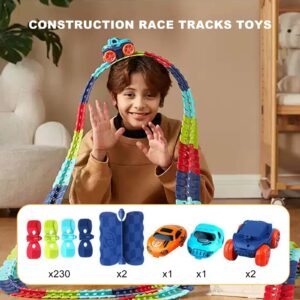 230 pcs Car Track Set Race Track Toys for Boys Kids Christmas Birthday toys for Boys Kids Toys Birthday Toys, Flexible Changeable Magic Race Car Track Toys for 3 4 5 6 7 8 9 10 12+Year Old Boys Girls