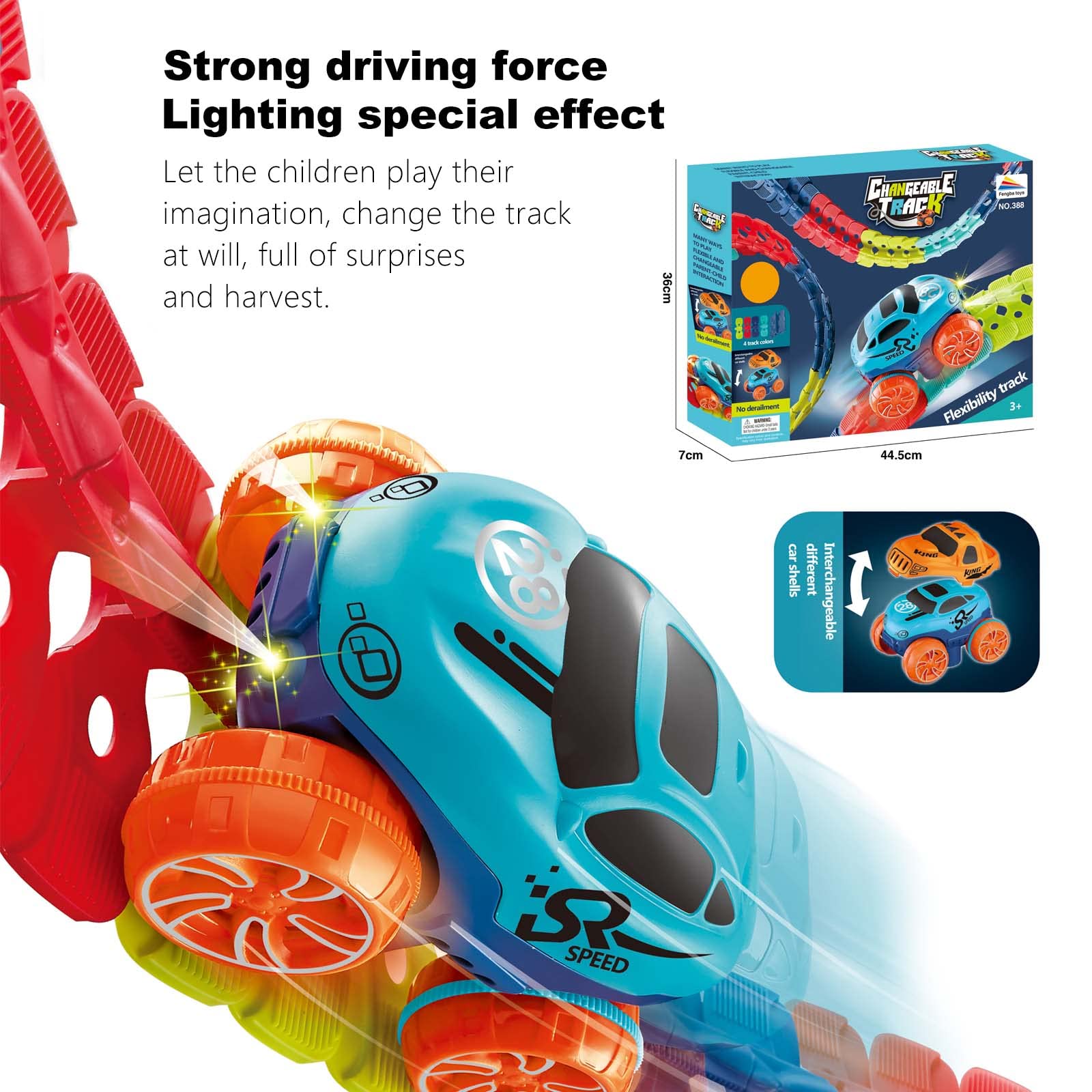 184 pcs Car Track Set Race Track Toys for Boys Kids Christmas Birthday Toys for Boys Kids Toy Birthday Toys, Flexible Changeable Magic Race Car Track Toys for 3 4 5 6 7 8 9 10 12+Year Old Boys Girls