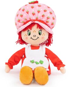 strawberry shortcake plush pillow buddy - super soft stuffed character pillow - polyester microfiber, 18 inches