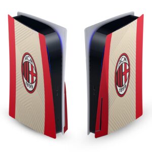 head case designs officially licensed ac milan away 2021/22 crest kit vinyl faceplate sticker gaming skin decal cover compatible with sony playstation 5 ps5 disc edition console