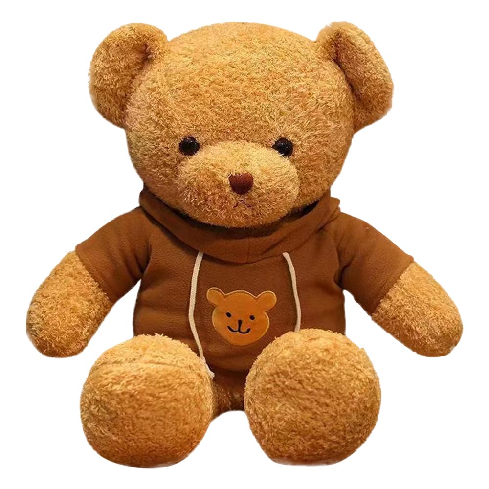 Galatee Cute Teddy Bear Plush Stuffed Animal, Teddy Bear with Coffee Hoodie, Gifts for Children(11.8" Brown)